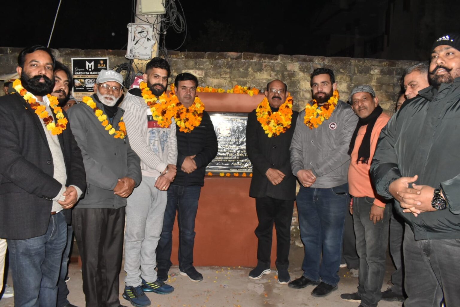MOHINDER BHAGAT LAYS THE FOUNDATION STONE